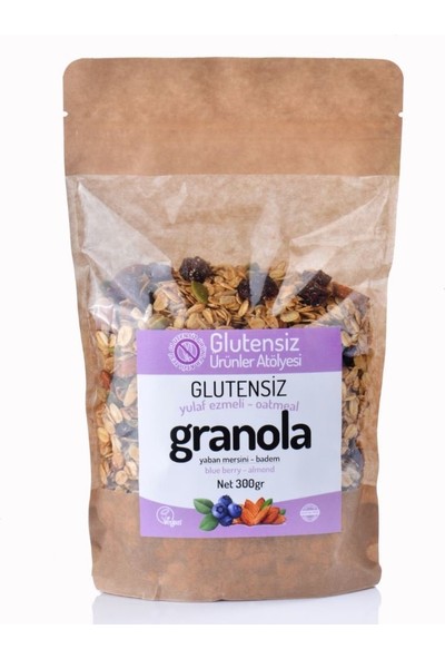 Glutensiz Ürünler Atölyesi Glütensiz Ürünler Atölyesi Gua Granola Yulaf Yaban Mersinli Bademli 300 gr Glutensiz Ürünler Atölyesi Glütensiz Ürünler Atölyesi Gua Granola Yulaf Yaban Mersinli Bademli 300 gr