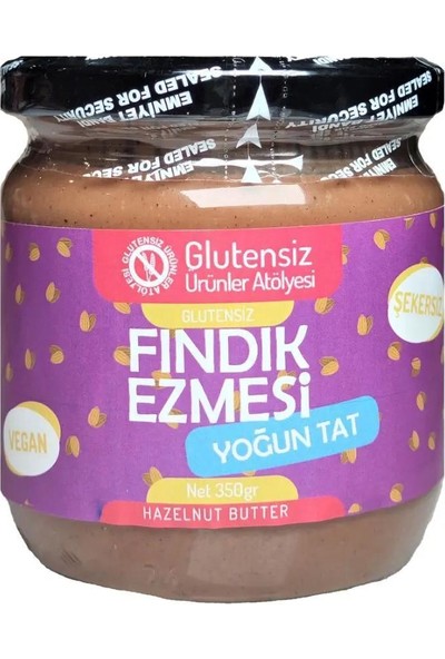 Glutensiz Ürünler Atölyesi Glütensiz Ürünler Atölyesi Gua Fındık Ezmesi Yoğun Tat 350 gr