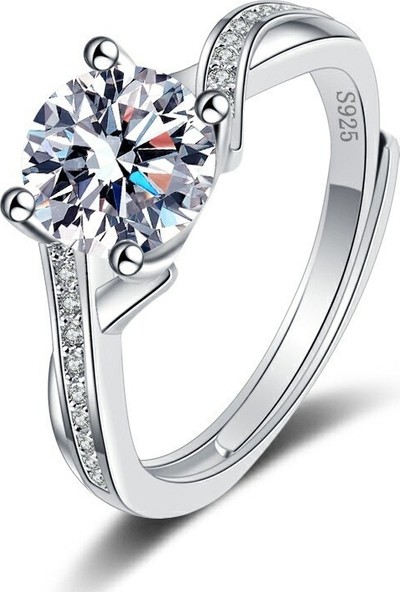 Can Aygun Tektaş Ayarlanabilir 925 Gümüş Yüzük Can Aygun Tektaş Ayarlanabilir 925 Gümüş Yüzük