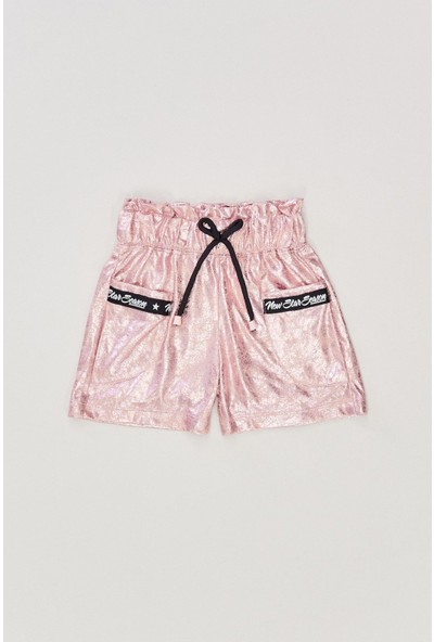 FullaModa Varaklı Çift Cepli Çocuk Şort