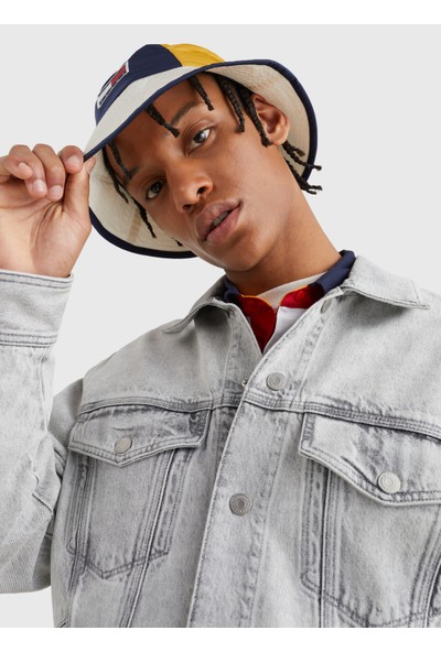 Tommy Jeans Oversized Düz Erkek Denim Ceket - DM0DM12749-1BZ_TJ Archv Overszd Dnm