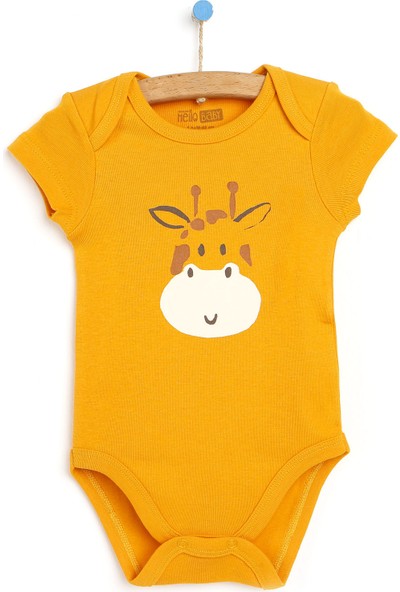 Hellobaby Sevimli Hayvan Suratlı Kısa Kol Body