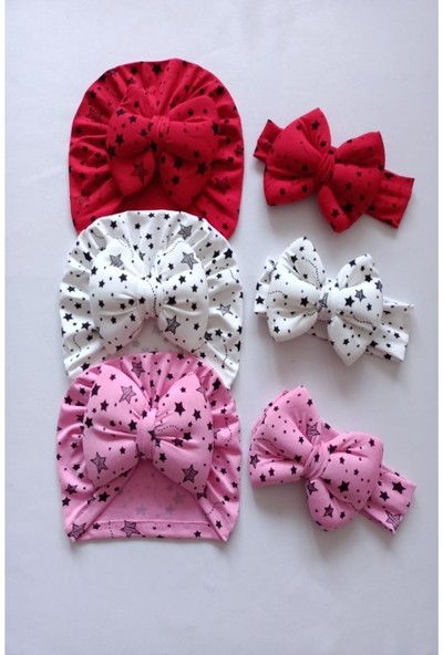Diamondstar Kurdelalı Bebek Bone Bandana Seti Diamondstar Kurdelalı Bebek Bone Bandana Seti