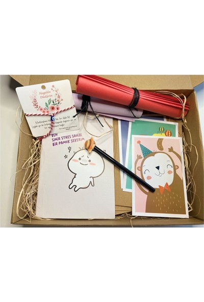 Tudi Kit Konsept Minimal Renkli Kartpostal Hediye Kutusu Marteniçka