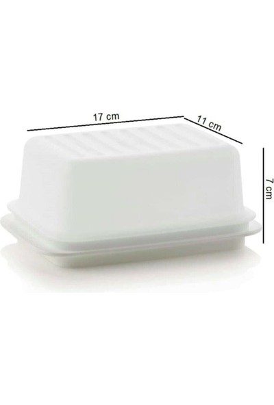 Tupperware Kapaklı Tereyağlık Eko Tereyağ Margarin Saklama Kabı Beyaz Tupperware Kapaklı Tereyağlık Eko Tereyağ Margarin Saklama Kabı Beyaz