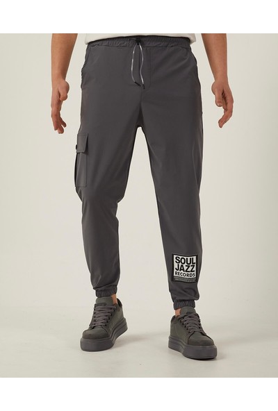 Pobudo Koyu Gri Renk Kargo Cepli Paraşüt Kumaş Spor Pantolon Pobudo Koyu Gri Renk Kargo Cepli Paraşüt Kumaş Spor Pantolon