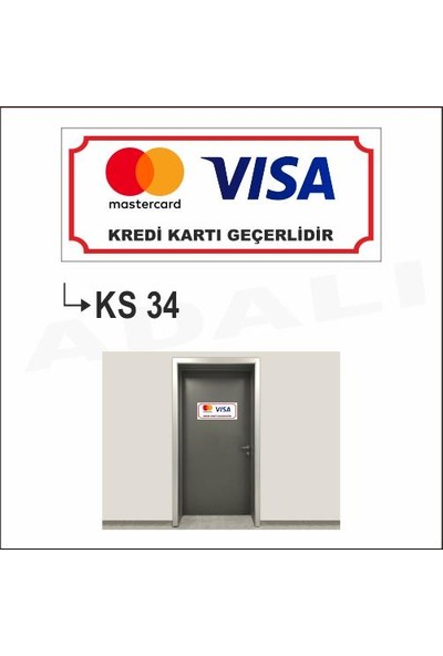 3M 12X24 Kredi Kartı Geçerlidir Kısım Levhası Dekota 3M 12X24 Kredi Kartı Geçerlidir Kısım Levhası Dekota