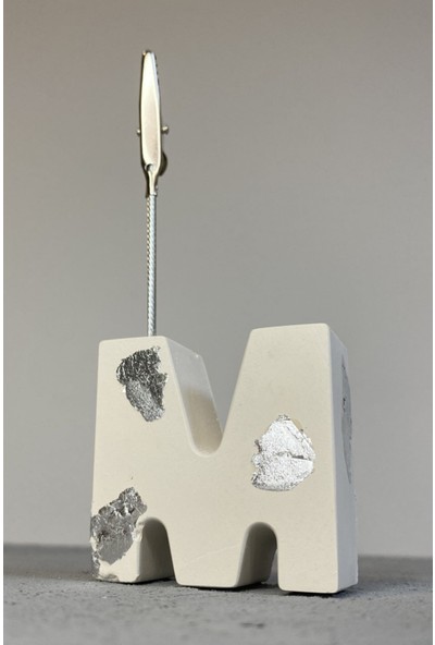 KatreCraft Not/fotoğraf Tutucu M Harfi Silver