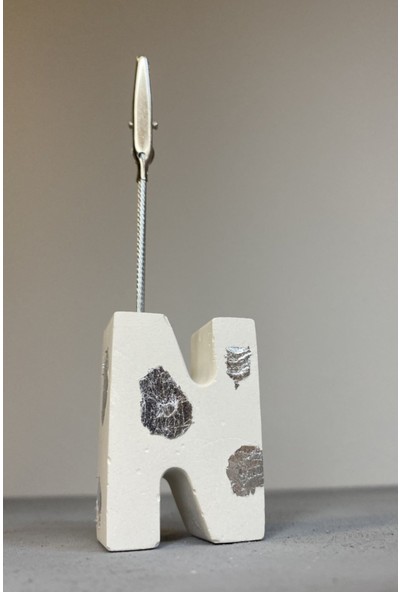 KatreCraft Not/fotoğraf Tutucu N Harfi Silver