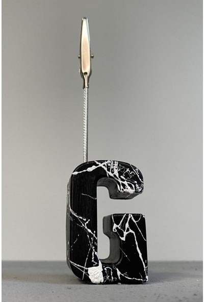 KatreCraft Not/fotoğraf Tutucu G Harfi Mermer