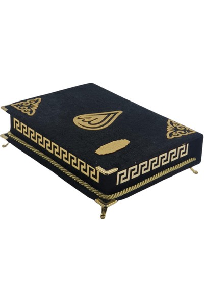 Miraysa Sandıklı Ayaklı Pleksi Siyah Kadife Kaplama Kuran-I Kerim Miraysa Sandıklı Ayaklı Pleksi Siyah Kadife Kaplama Kuran-I Kerim