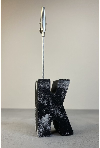 KatreCraft Not/fotoğraf Tutucu K Harfi Mermer