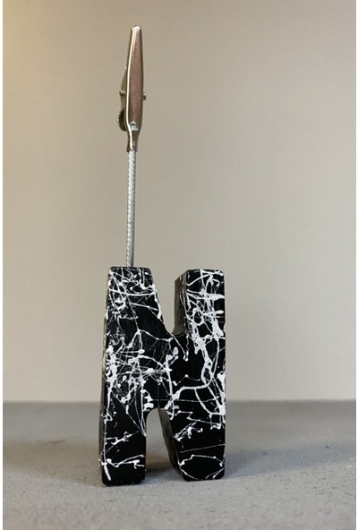 KatreCraft Not/fotoğraf Tutucu N Harfi Mermer