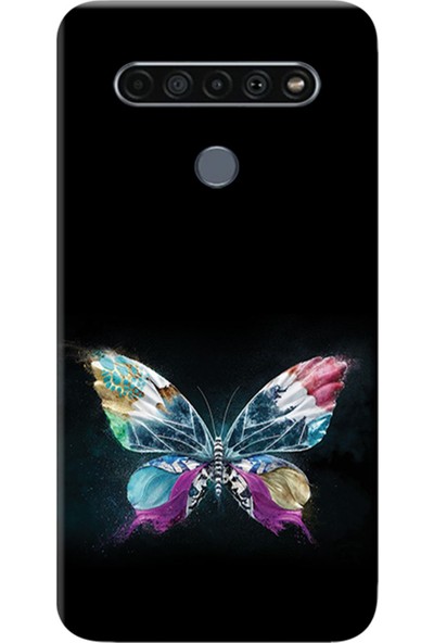 Zamass Lg K41S Kılıf LM-K410 Desen Baskılı Silikon Kelebek Resim 548