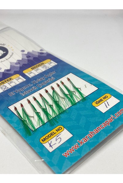 Karahan Çapari 10'lu Kolay Açılır El Yapımı Istavrit Çaparisi K5