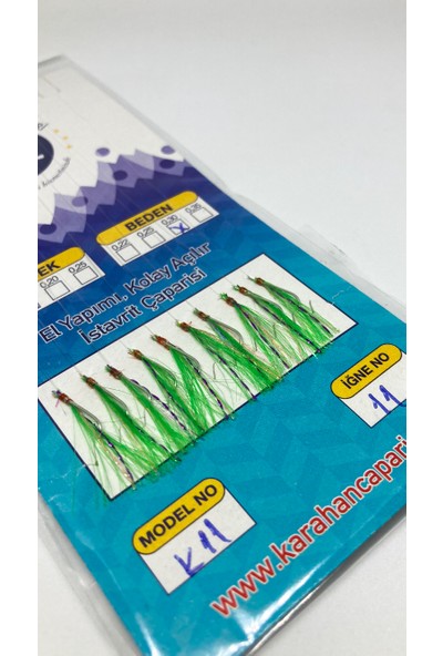 Karahan Çapari 10'lu Kolay Açılır El Yapımı Istavrit Çaparisi K11