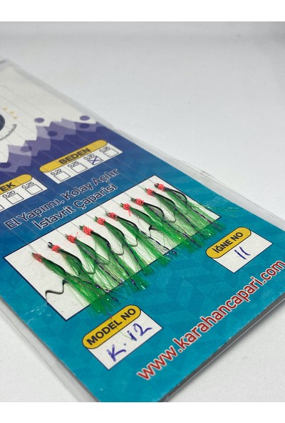 Karahan Çapari 10'lu Kolay Açılır El Yapımı Istavrit Çaparisi K12