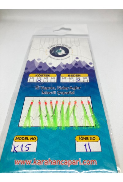 Karahan Çapari 10'lu Kolay Açılır El Yapımı Istavrit Çaparisi K15