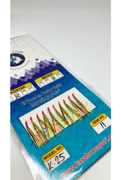 Karahan Çapari 10'lu Kolay Açılır El Yapımı Istavrit Çaparisi K25