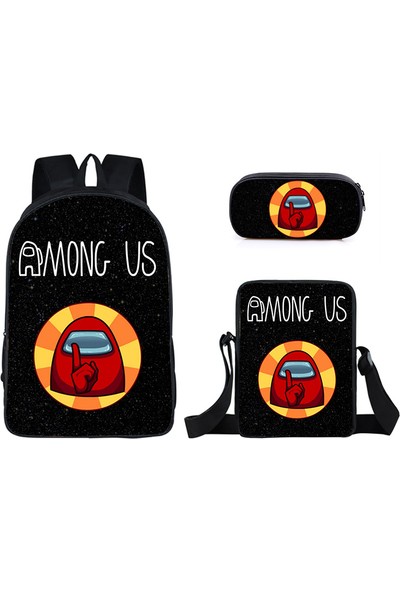 Coolost 3D 3'lü Among Us Desen Baskılı Öğrenci Sırt Çantası Seti - Çok Renkli (Yurt Dışından) Coolost 3D 3'lü Among Us Desen Baskılı Öğrenci Sırt Çantası Seti - Çok Renkli (Yurt Dışından)