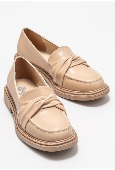 Elle Shoes Naturel Kadın Loafer