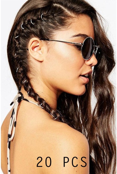 Bahels 20'li Gümüş Saç Küpesi Toka Seti