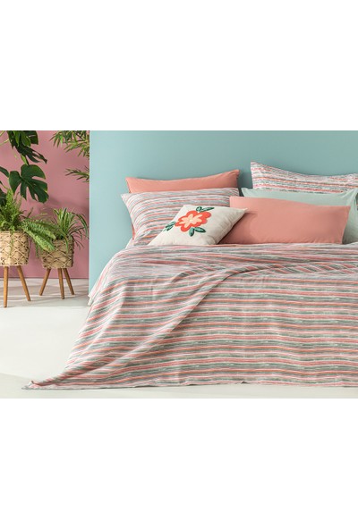 English Home Jardin Aquarelle Baskılı Tek Kişilik Pike 150X220 cm Ardıç Yeşili – Amber