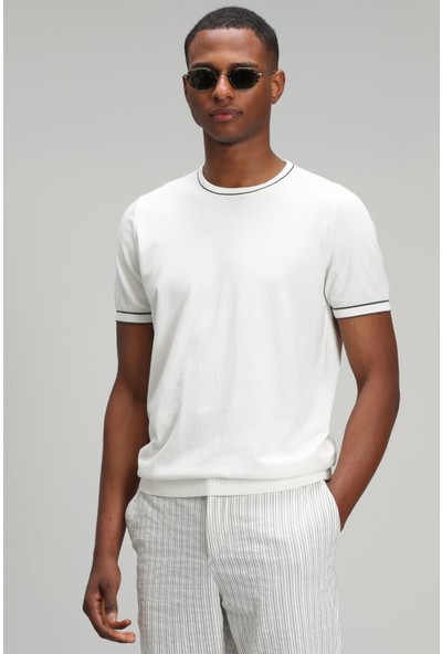 Lufian Arles Erkek Kazak Kırık Beyaz Lufian Arles Erkek Kazak Kırık Beyaz