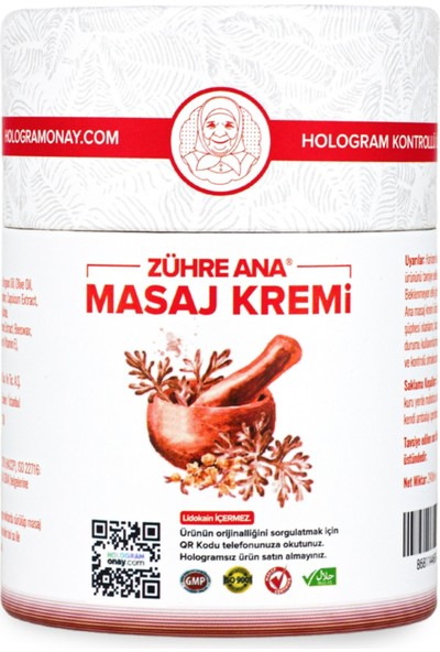 Zühre Ana Masaj Kremi 240 Ml Hologramlı Ürün