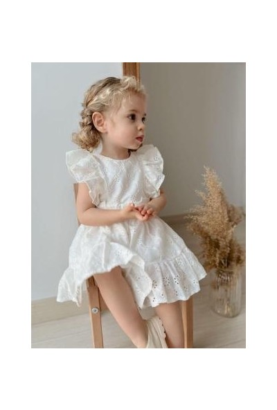 Yaya Kids Mabel Kız Çocuk Astarlı Fisto Elbise ve Bandana Set