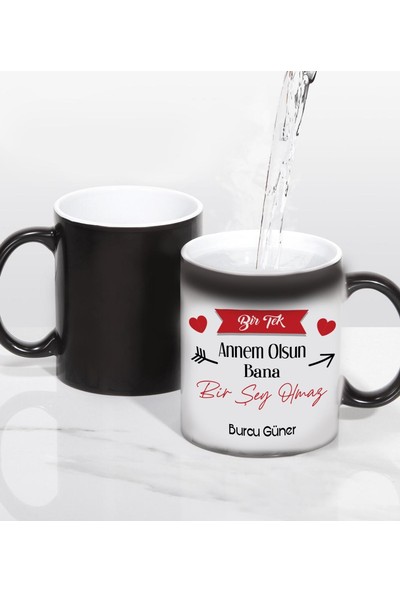 Belnido Kişiye Özel Anneler Günü Tasarımlı Hediyelik Sihirli Kupa