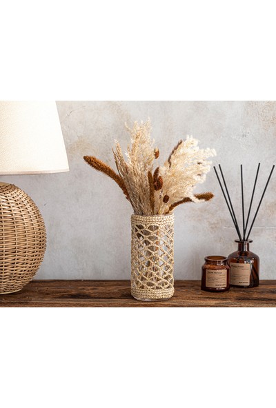 English Home Verona Vazo 9X9X15 cm Krem