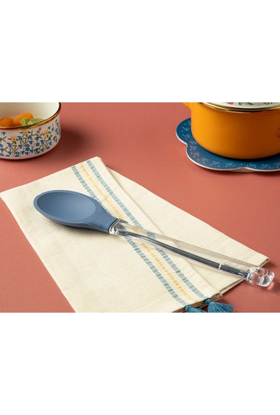 English Home Haky Silikon Servis Kaşığı 29 cm Mavi