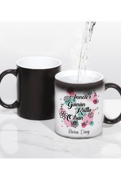 Belnido Kişiye Özel Anneler Günü Tasarımlı Hediyelik Sihirli Kupa