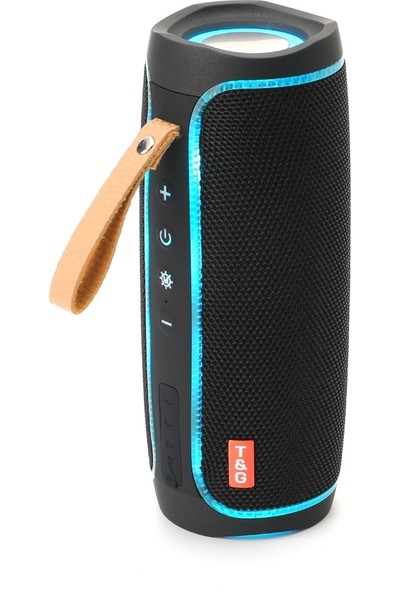 T&g TG287 LED Işıklı Taşınabilir Bluetooth Hoparlör - Siyah (Yurt Dışından)