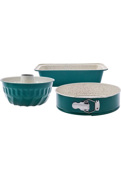 Karaca Retro 3 Parça Kek Seti Yeşil