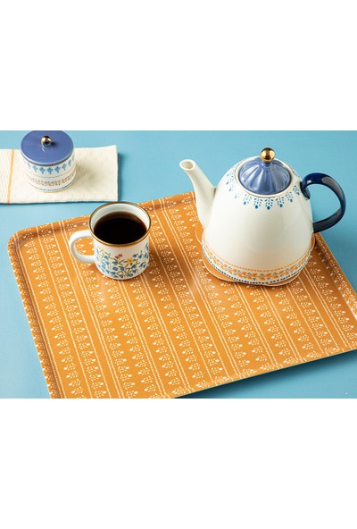 English Home Ethnic Row Melamin Tepsi 35 x 45 cm Hardal English Home Ethnic Row Melamin Tepsi 35 x 45 cm Hardal