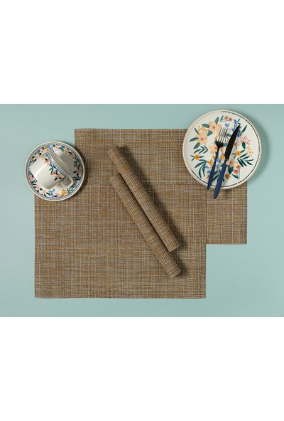 English Home Murano Pvc 4'lü Amerikan Servis 30X45 cm Kahve English Home Murano Pvc 4'lü Amerikan Servis 30X45 cm Kahve