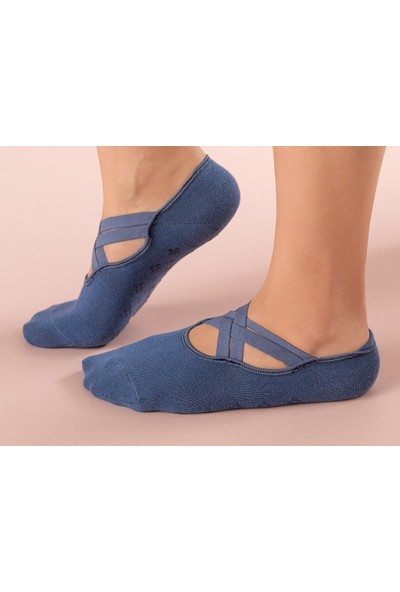 English Home Yoga Mood Pamuk Kadın Spor Çorap 36-40 Koyu Mavi