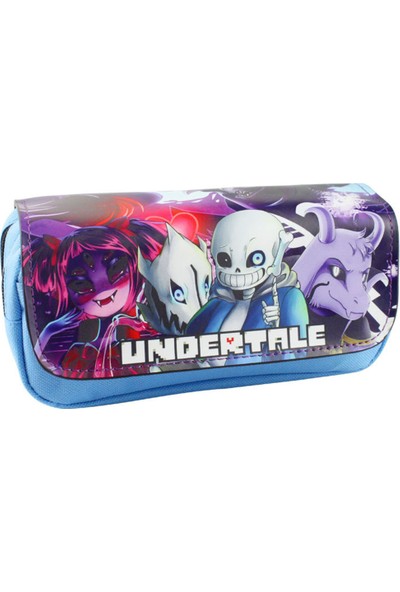 Allfun Undertale Kardeşler Sans Kalem Kutusu Çift Fermuarlı Kalem Çantası (Yurt Dışından)