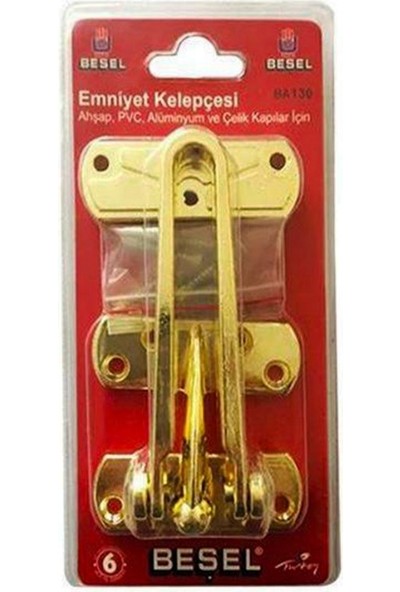 Beşel Çelik Kapı Emniyet Kelepçesi Kilidi Sarı Beşel Çelik Kapı Emniyet Kelepçesi Kilidi Sarı