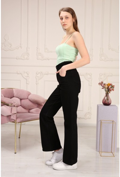 Biyeli Lastikli Ispanyol Pantolon