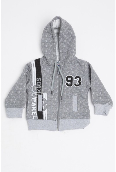 Jomoti Fermuarlı Baskılı Sweat Ceket