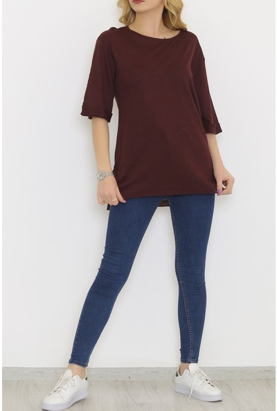 Modazeyn Salaş Tişört Bordo - 8706.107. Modazeyn Salaş Tişört Bordo - 8706.107.