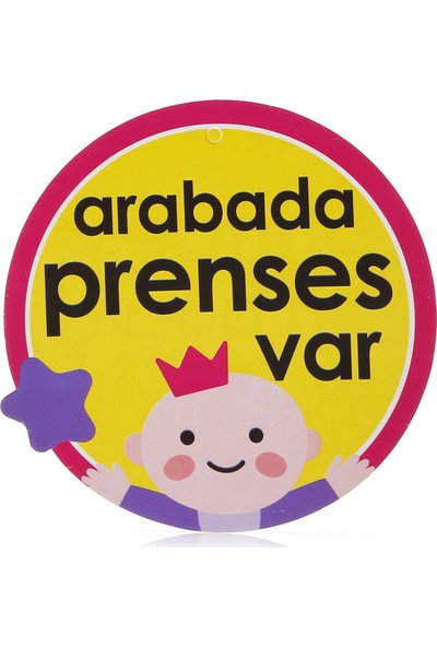 Evgaraj Arabada Prenses Var, Vantuzlu Sticker Ikaz Evgaraj Arabada Prenses Var, Vantuzlu Sticker Ikaz