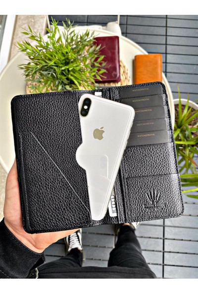 Watchofroyal Elegant Black Telefon Cüzdanı