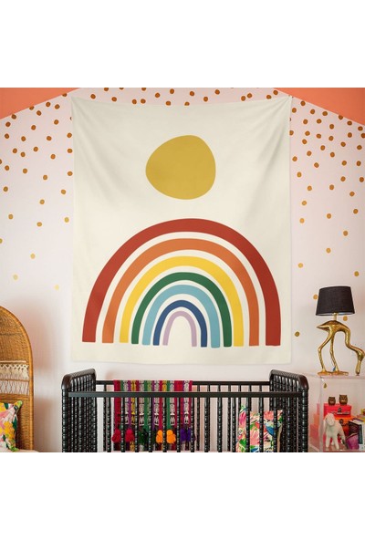 Wallhang Rainbow Sun Duvar Örtüsü 130X150 cm Wallhang Rainbow Sun Duvar Örtüsü 130X150 cm