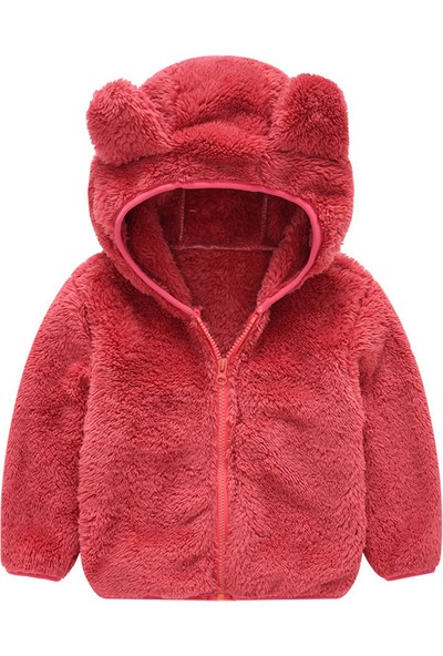Vandor Girls Çocuklar Erkek Kız Polar Teddy Bear Hoodie Zip Ceket (Yurt Dışından)