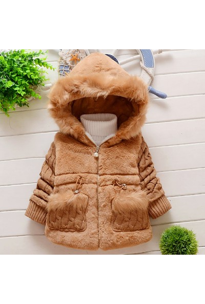 Vandor Girls Kız Çocuk Faux Kürk Kapşonlu Kaban Sıcak Polar Astarlı Ceket (Yurt Dışından) Vandor Girls Kız Çocuk Faux Kürk Kapşonlu Kaban Sıcak Polar Astarlı Ceket (Yurt Dışından)