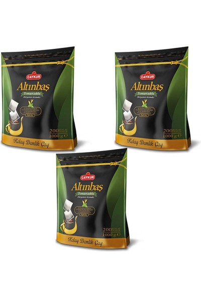 Çaykur Altınbaş Tomurcuklu Demlik Poşet Çay 5 gr 200'LÜ 3 Paket